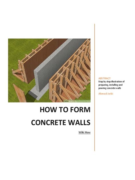 How To Form Concrete Walls Pdf