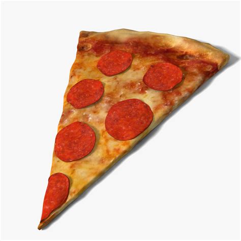 Pepperoni Pizza Slice 3d Model