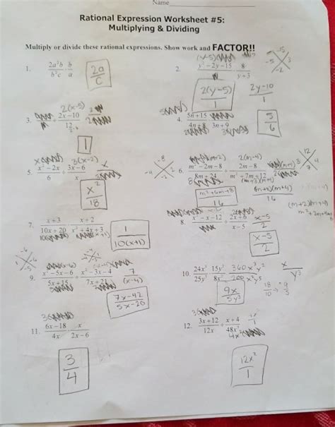 Free Multiplying Rational Functions Worksheet Download Free
