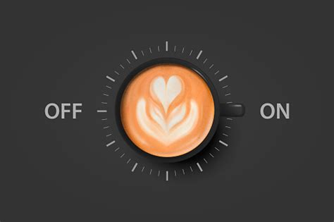 벡터 3d 현실적인 오프 블랙 세라믹의 밀크 폼 커피 도자기 커피 머그잔 거품 패턴이있는 스위치 카푸치노 라떼 커피 컵과 컨셉 크리에이티브 배너 디자인 템플릿 상단 보기