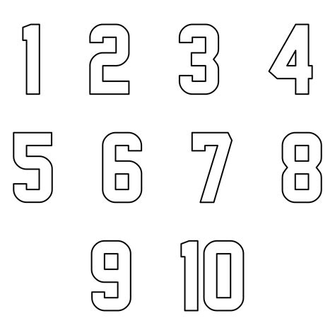 Stencil Numbers Printable Printable Templates
