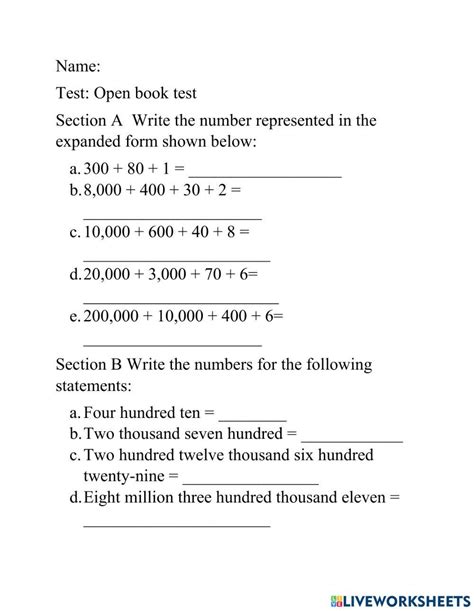 Mathematics Worksheet Grade 3 Place Value Ordering And Rounding