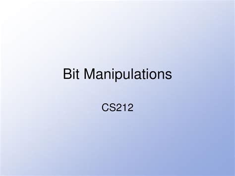 Ppt Mastering Bit Manipulations In C Shifts Masks And Logical Operations Powerpoint