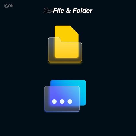 Premium Vector File Folder Icons Glassmorphism