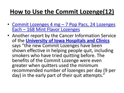 Using The Commit Lozenge To Stop Smoking Pptx