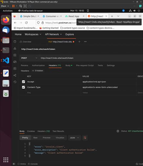 401 Error When Trying To Retrieve Oauth Access Token Rdrupal