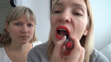 Red Lipstick Kisses All Over Face 3 Ln Not An Angel Clips4sale