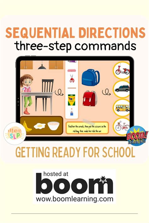 Following Sequential Directions Three Step Commands Getting Ready For School School