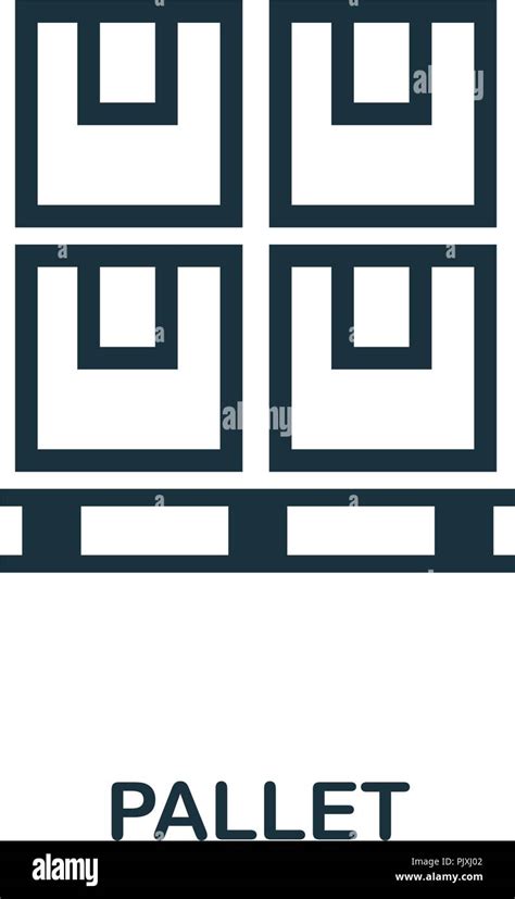 Pallet Icon Monochrome Style Design From Logistics Delivery Collection Ui Pixel Perfect