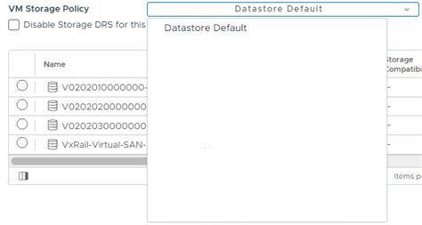 Dell Vxrail Vxrail Manager Redeploy Does Not Show Vm Storage Policies Dell Us