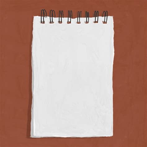 White Notepad Aesthetic Stationery Doodle Premium Psd Illustration