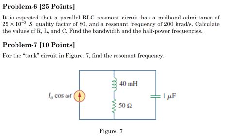Solved It Is Expected That A Parallel RLC Resonant Circuit Chegg