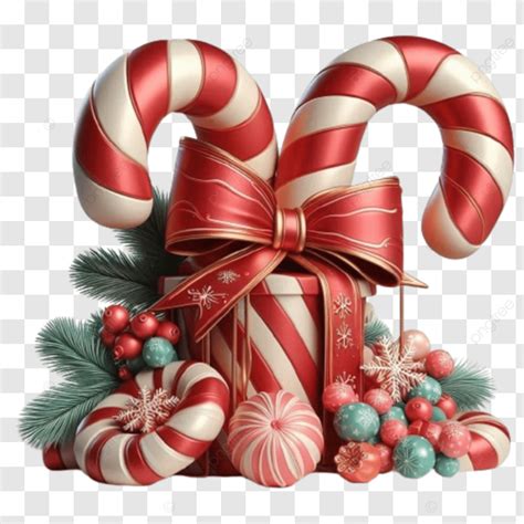 3d 크리스마스 트리 메리 일러스트레이터 선물 상자 및 렌더링 테이블 생성 Ai 위에 많은 사탕 지팡이 장식이 있습니다 3d 크리스마스 트리 메리 크리스마스 트리 3d