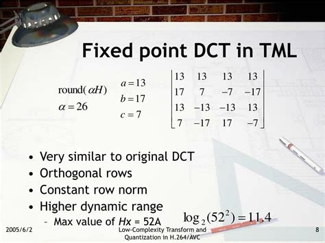 ppt low complexity transform and quantization in h 264 avc powerpoint