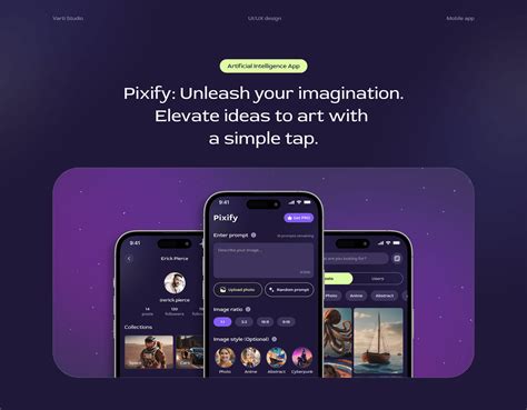 Pixify Uiux Design Ai Image Generation App Behance