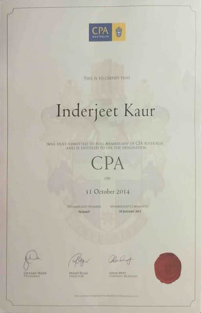 Cpa Certificate Pdf