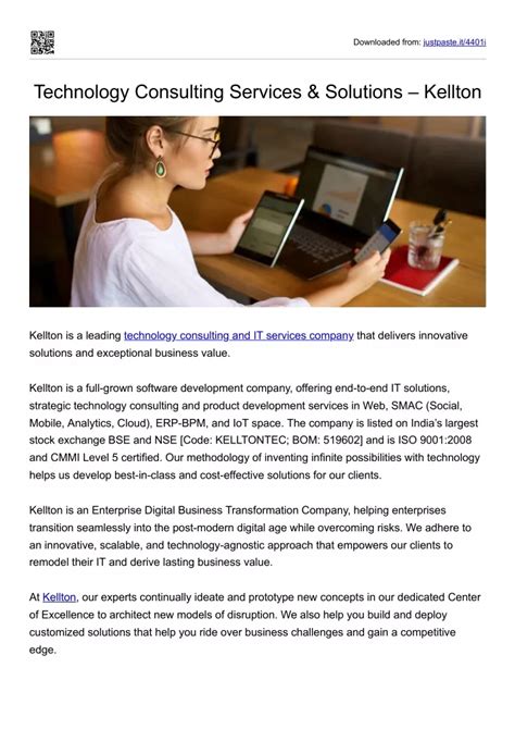 Ppt Technology Consulting Services And Solutions Kellton Powerpoint Presentation Id 11552026