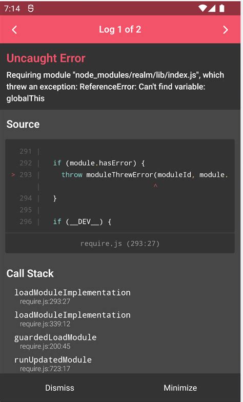 Referenceerror Cant Find Variable Globalthis · Issue 4379 · Realm