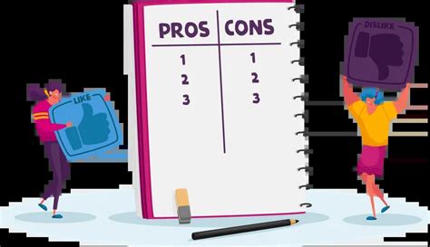 Escribir En La Hoja Del Cuaderno Pros Y Contras De Algo Illustration