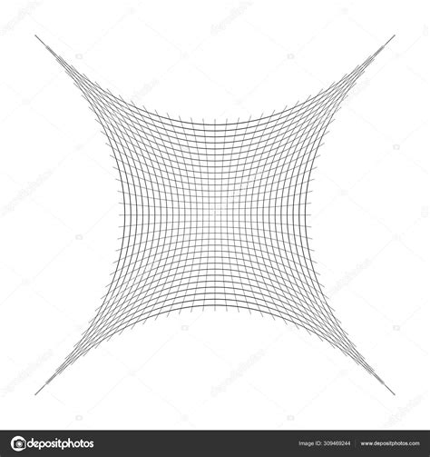 Compressed Squeeze Squish Distortion On Grid Mesh Concave 4 Stock Vector By ©vectorguy