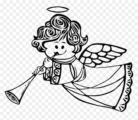 Angel Clipart Black And White Clipart Of A Black And White Female