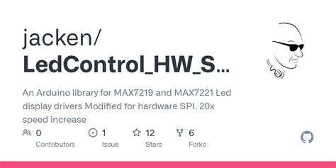 Github Jackenledcontrolhwspi An Arduino Library For Max7219 And