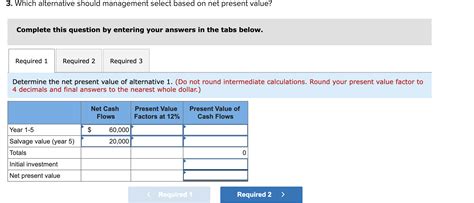 Solved Problem 24 6A Algo Net Present Value Of Alternate Chegg Com