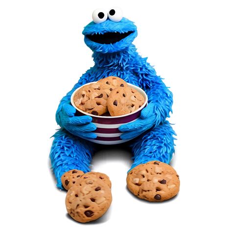 Download Cookie Monster Enjoying Cookies Png 05212024