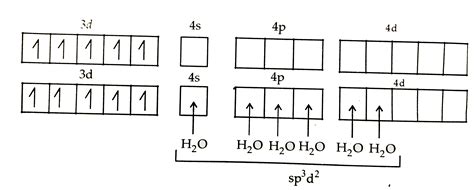 A For The Complex [fe H 2 O 6 ] 3 Write The Hybridization Mag