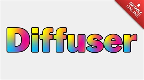 Diffuser Rainbow Text Effect Generator