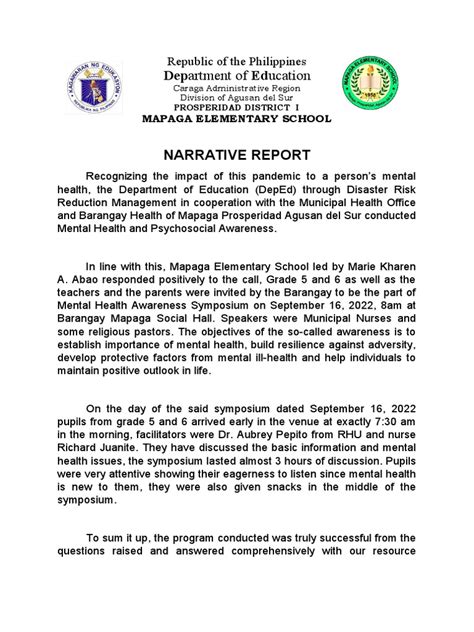 Mental Health Awareness Symposium Report Pdf Wellness