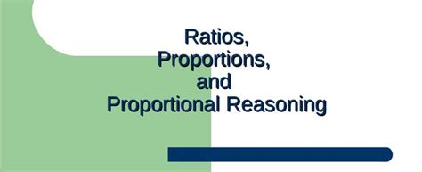 Proportional Reasoning Teaching Tips