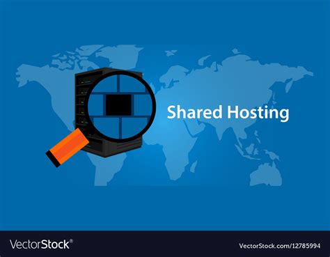 Shared Hosting Web Services Infrasctructure Vector Image