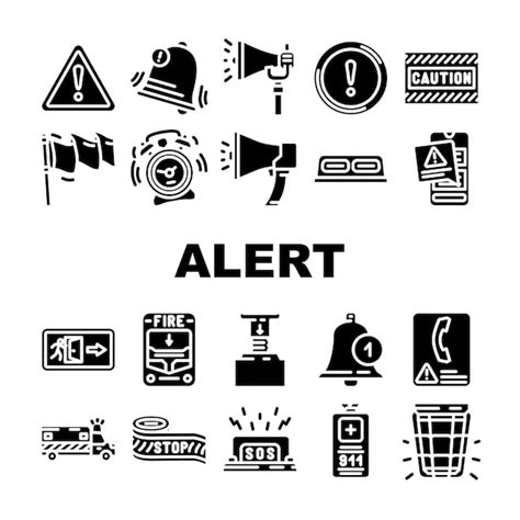 Premium Vector Alert Caution Error Danger Icons Set Vector