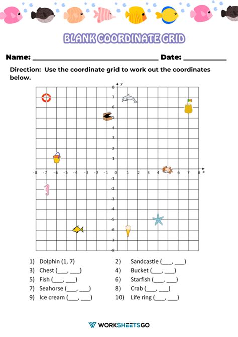 Blank Coordinate Grid Worksheets Worksheetsgo