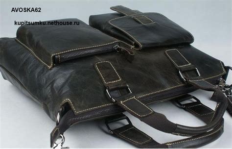 Купить мужскую кожаная сумку через плечо в Москве, СПб недорого