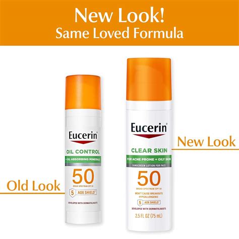 Eucerin Sun Oil Control SPF 50 Face Sunscreen Lotion with Oil Absorbing ...