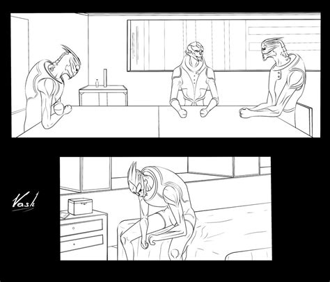 Mass Effect Turians Lineart For Comics 2 By Vashfromdash On Deviantart