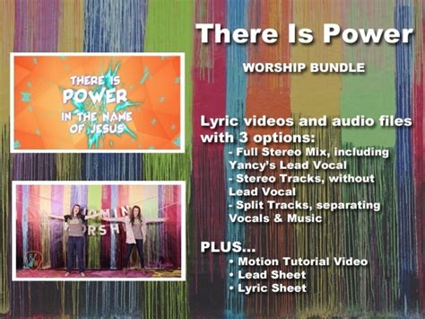 There Is Power Worship Bundle Yancy Ministries Song Tracks