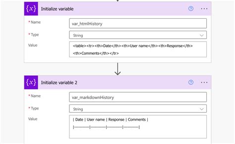 show approval history table in approvals tasks power automate