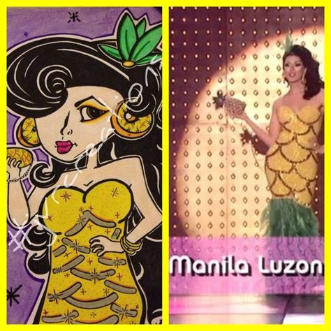 A Commissioned Piece Of Manila Luzon From Rupauls Drag Race In Her Famous Pineapple Dress