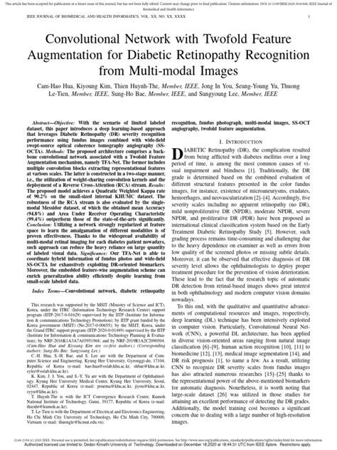 2021convolutional Network With Twofold Feature Augmentation For Diabetic Retinopathy Recognition