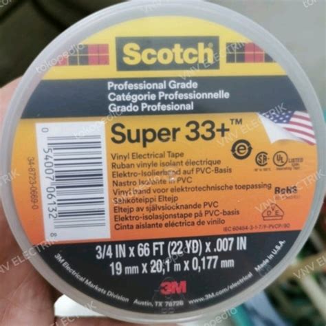 Jual isolasi 3m scotch super 33+ vinyl electrical tape - Jakarta Pusat ...