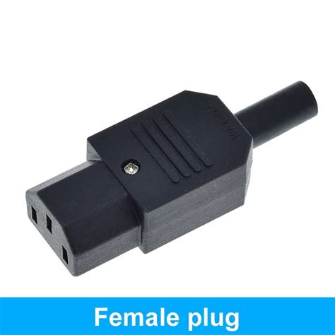 Iec Straight Cable Plug Connector C C A V Black Female Male Plug Rewirable Power