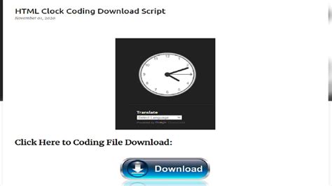 Clock Coding For Blogger And Website Htmlcss Code For Clock Widget