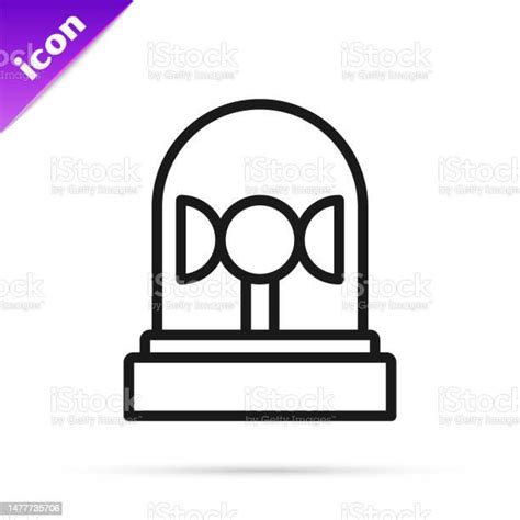 흰색 배경에 격리 된 검은 줄 점멸 사이렌 아이콘 비상 깜박이는 사이렌 벡터 개념에 대한 스톡 벡터 아트 및 기타 이미지 개념 개성 개념 건강 진단 Istock