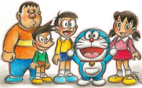 Doraemon Main Characters Original Drawing By Joan Catawiki