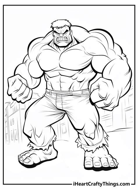 Free Hulk Face Coloring Pages Printable 2025