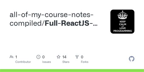 Github All Of My Course Notes Compiledfull Reactjs Coursecodeandnotes