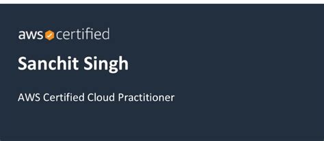 Sanchit Singh On Linkedin Awscertified Cloudpractitioner Techachievement